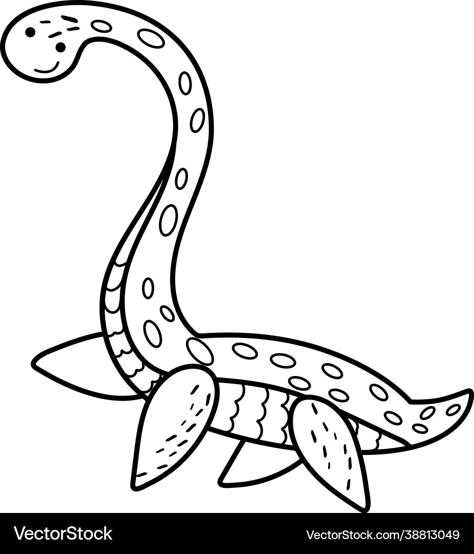 Elasmosaurus Coloring Page