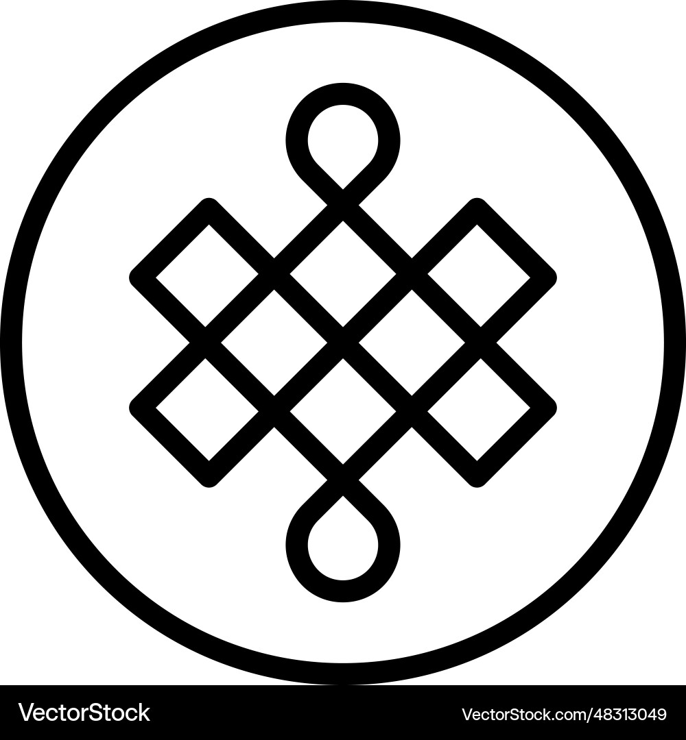 Endless knot icon line art style design isolated Vector Image