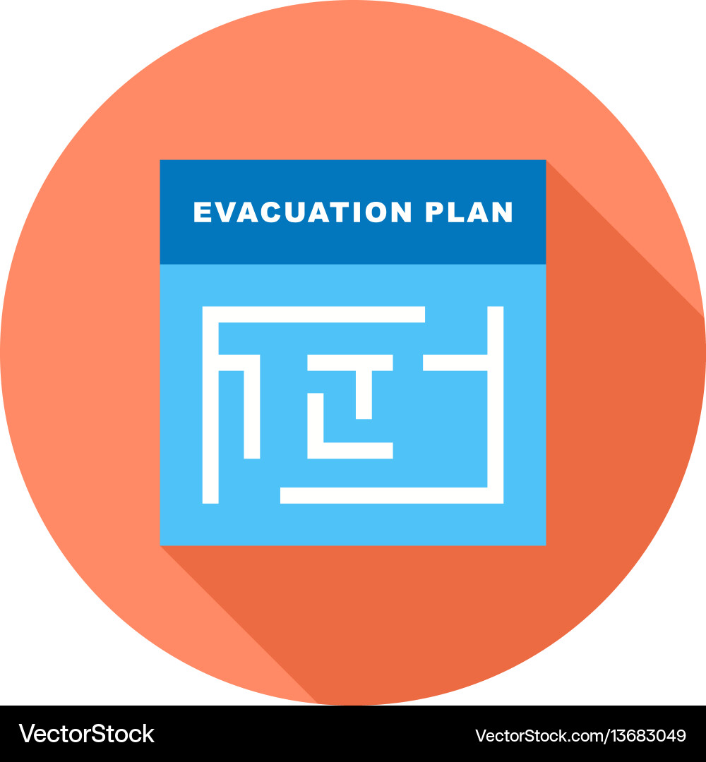 Evacuation plan Royalty Free Vector Image - VectorStock