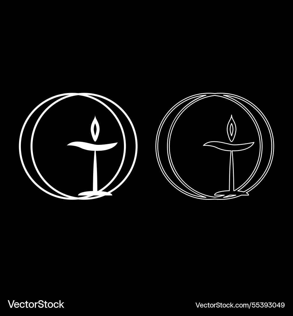Flaming chalice symbol unitarian universalism Vector Image