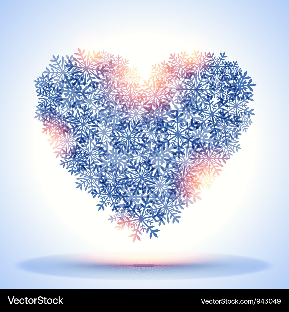 Frozen heart Royalty Free Vector Image - VectorStock