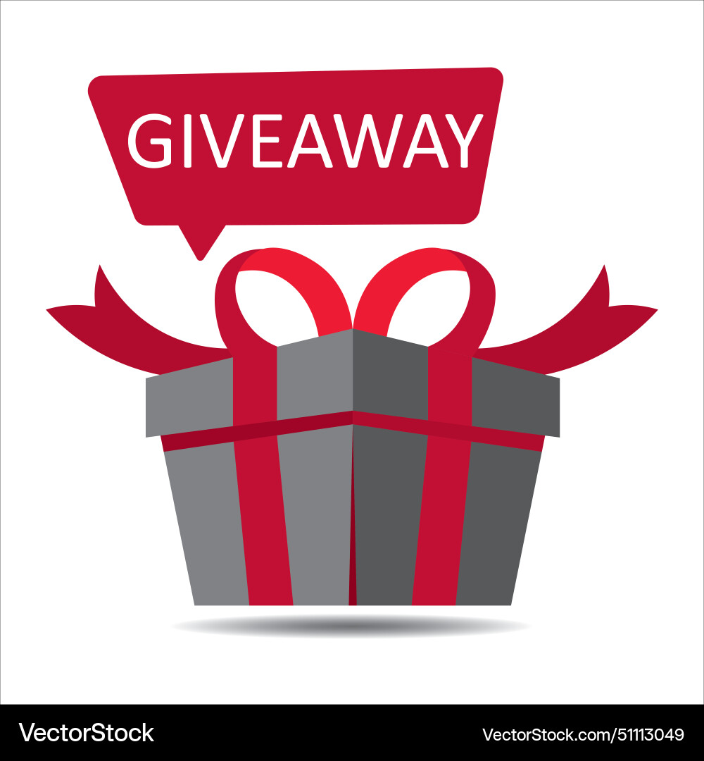 Giveaway gift icon symbol Royalty Free Vector Image