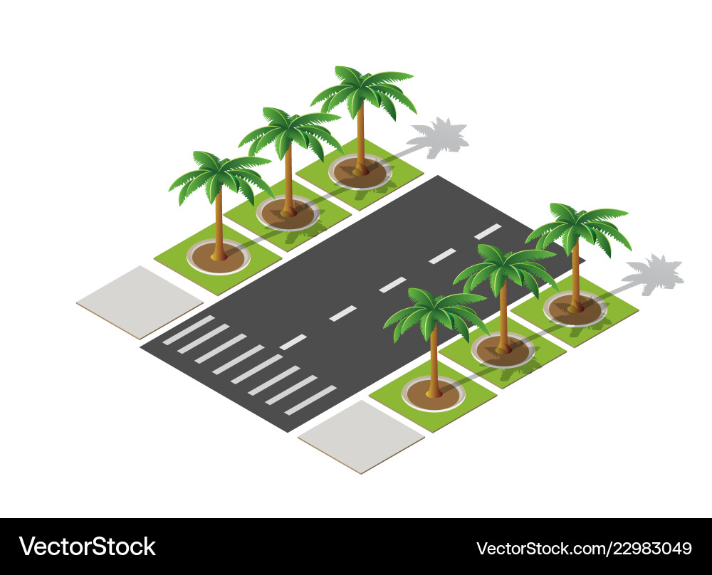 Highway city street road Royalty Free Vector Image