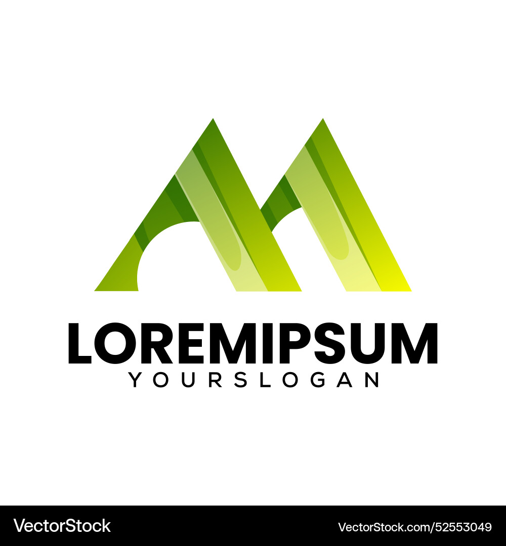 Letter m colorful logo design Royalty Free Vector Image