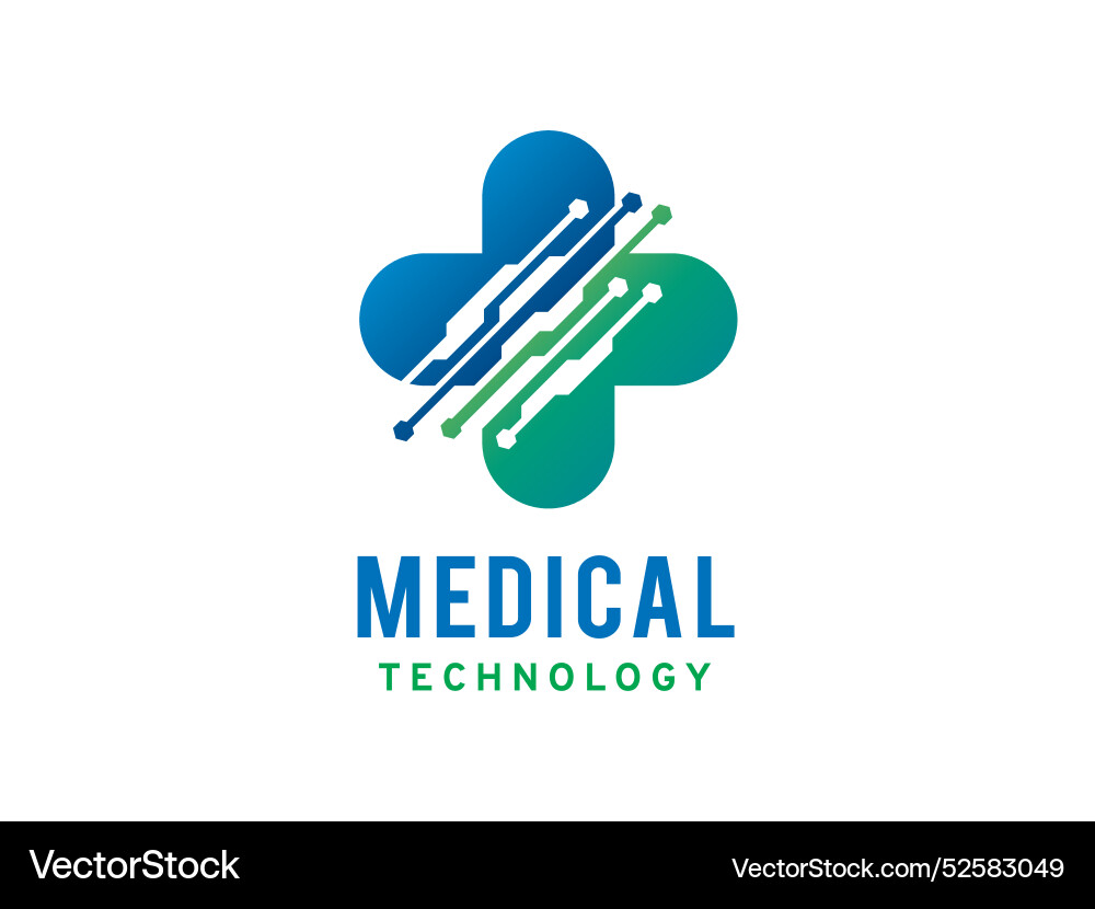 Medical technology logo symbol or icon template Vector Image
