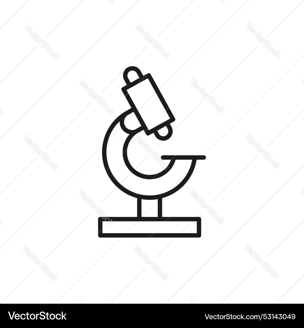 Microscope icon symbol on white background Vector Image