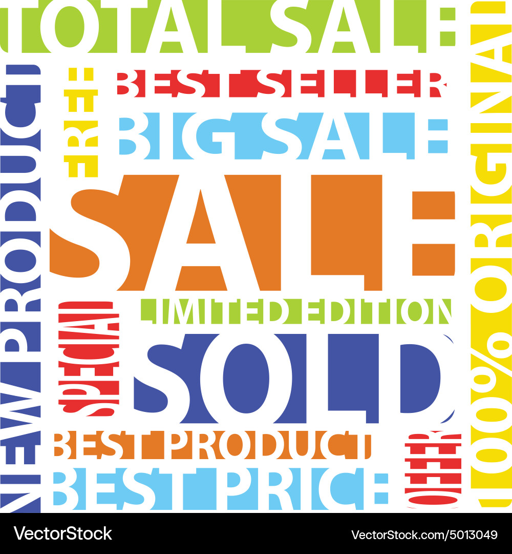 Sale text Royalty Free Vector Image - VectorStock