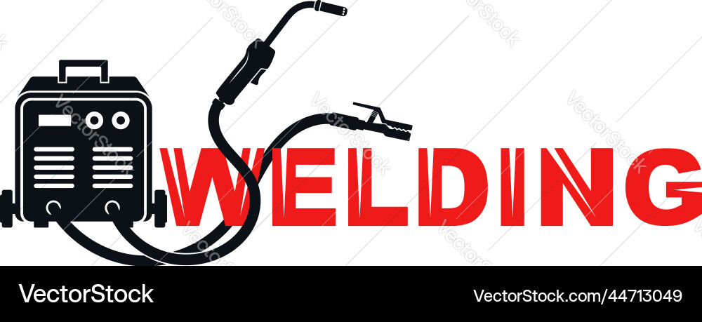 Welding machine symbol for welder Royalty Free Vector Image