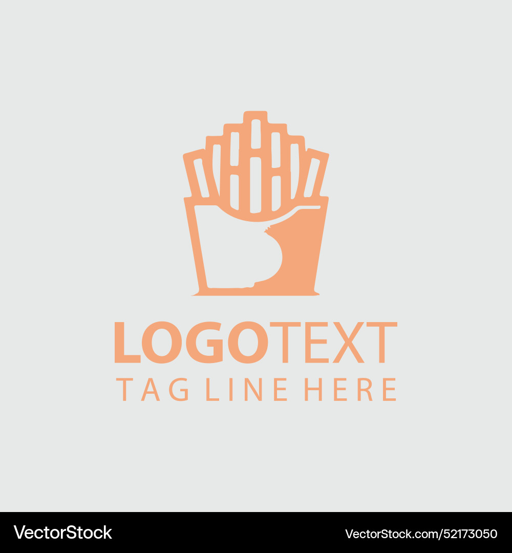 French fries logo Royalty Free Vector Image - VectorStock
