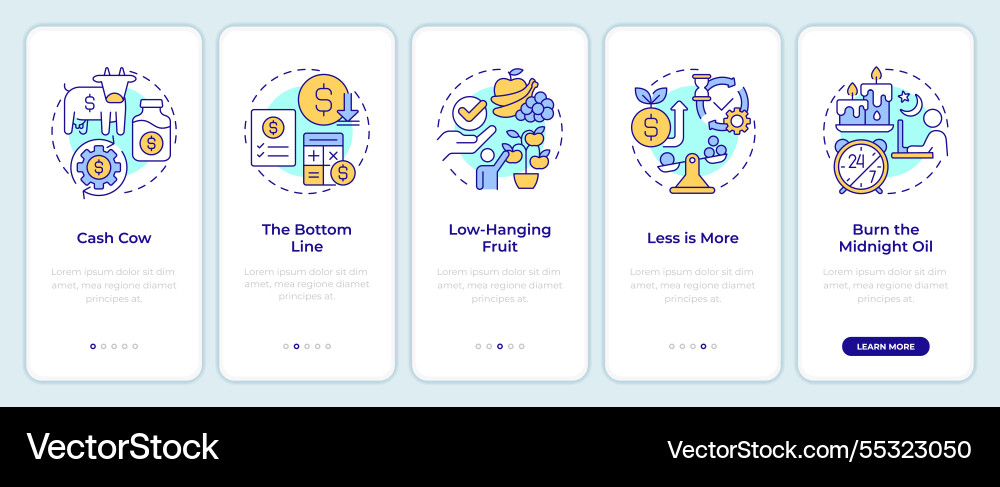 Investment management onboarding mobile app screen