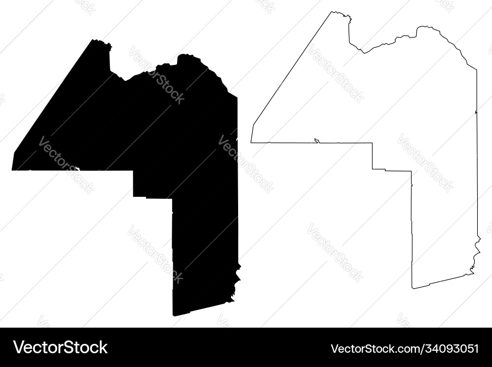 Aroostook County Maine Map Royalty Free Vector Image