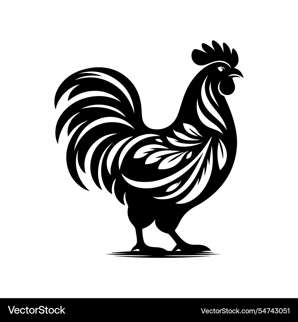 Chicken silhouette Royalty Free Vector Image - VectorStock