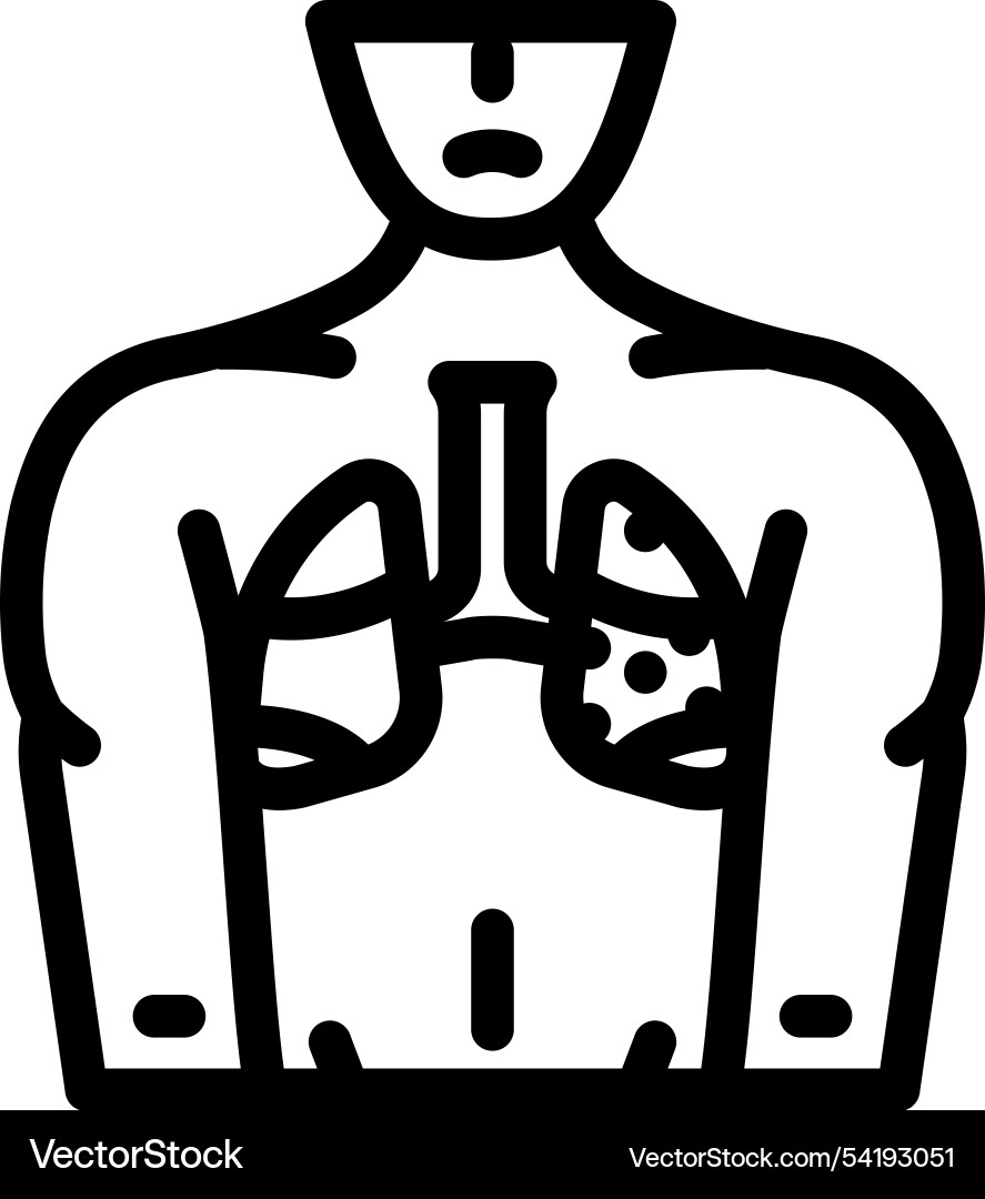 Chronic obstructive pulmonary disease line icon Vector Image