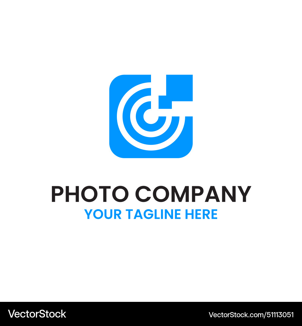 Digital camera lens pixel logo Royalty Free Vector Image