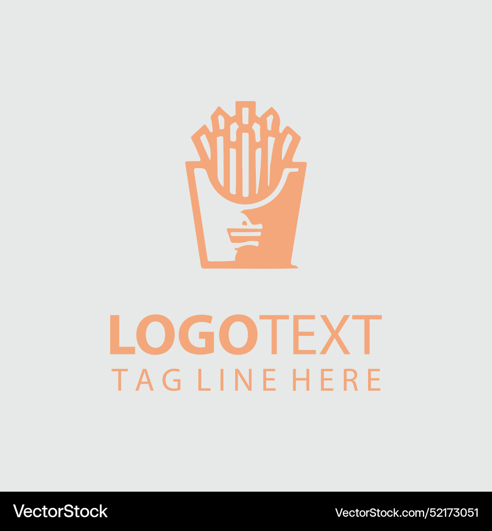 French fries logo Royalty Free Vector Image - VectorStock