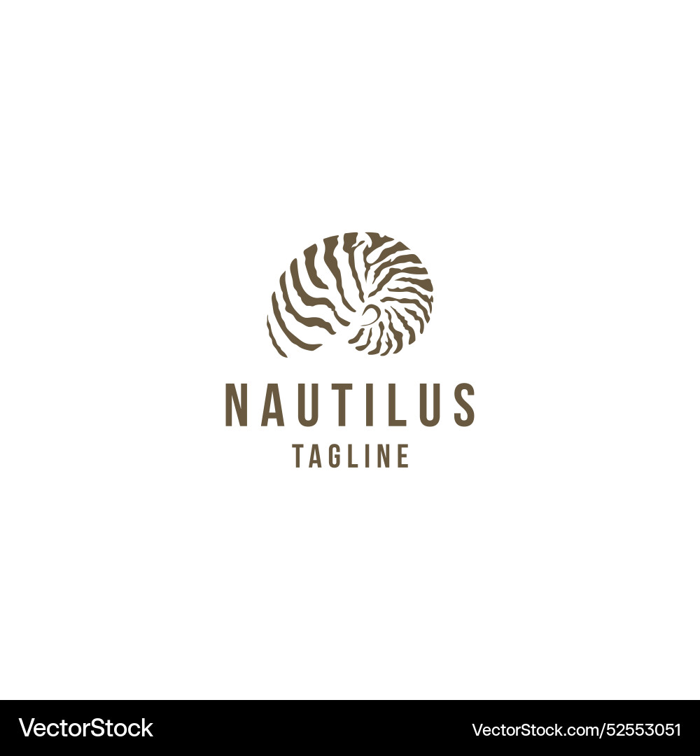 Nautilus shell logo Royalty Free Vector Image - VectorStock