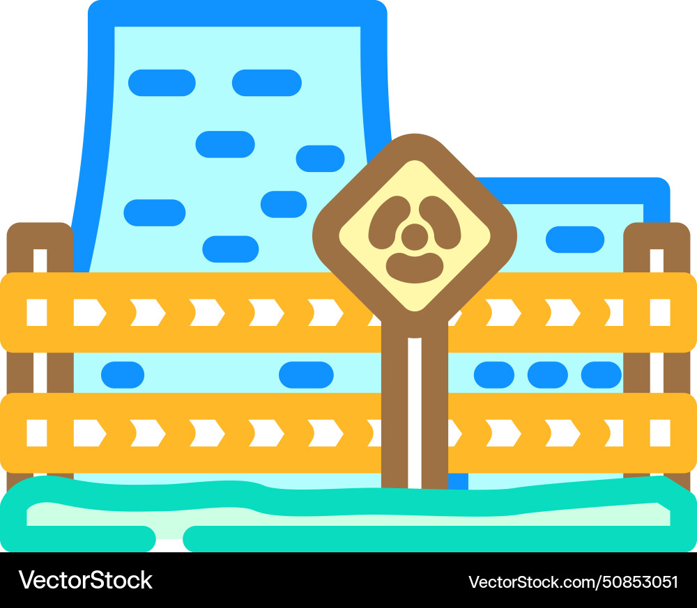 Safety nuclear energy color icon Royalty Free Vector Image