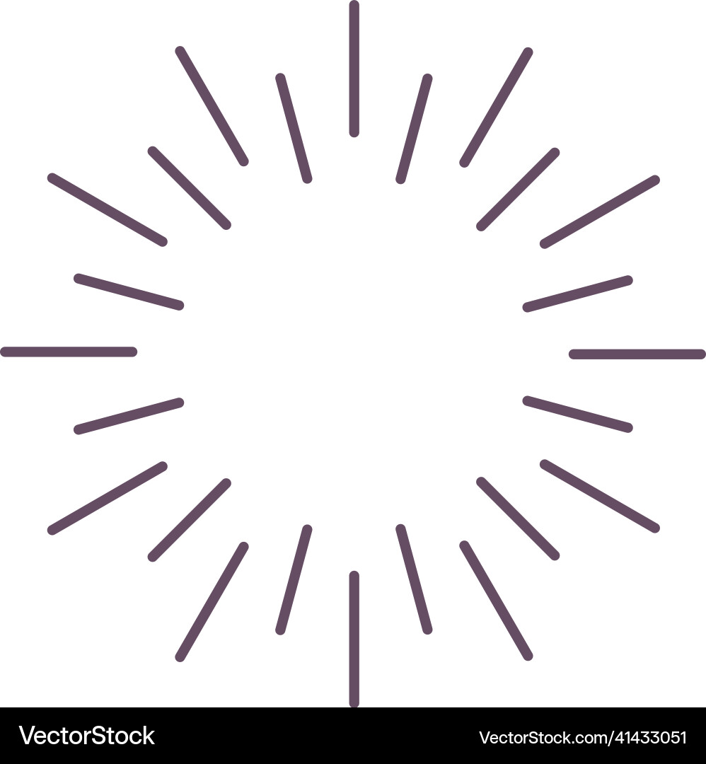Simple radial line pattern retro sun burst Vector Image
