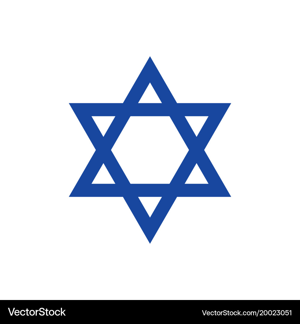 Star of david - symbol judaism Royalty Free Vector Image