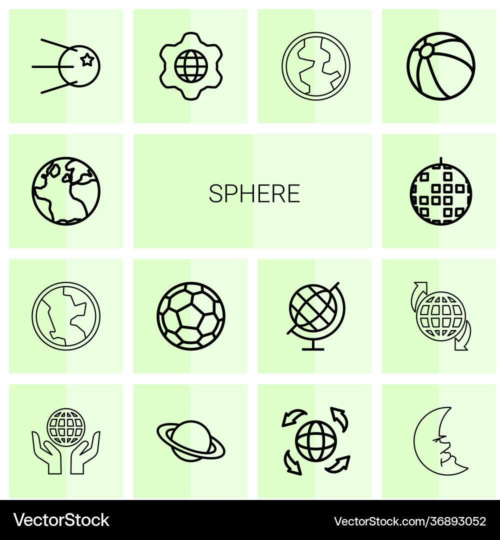 14 sphere icons Royalty Free Vector Image - VectorStock