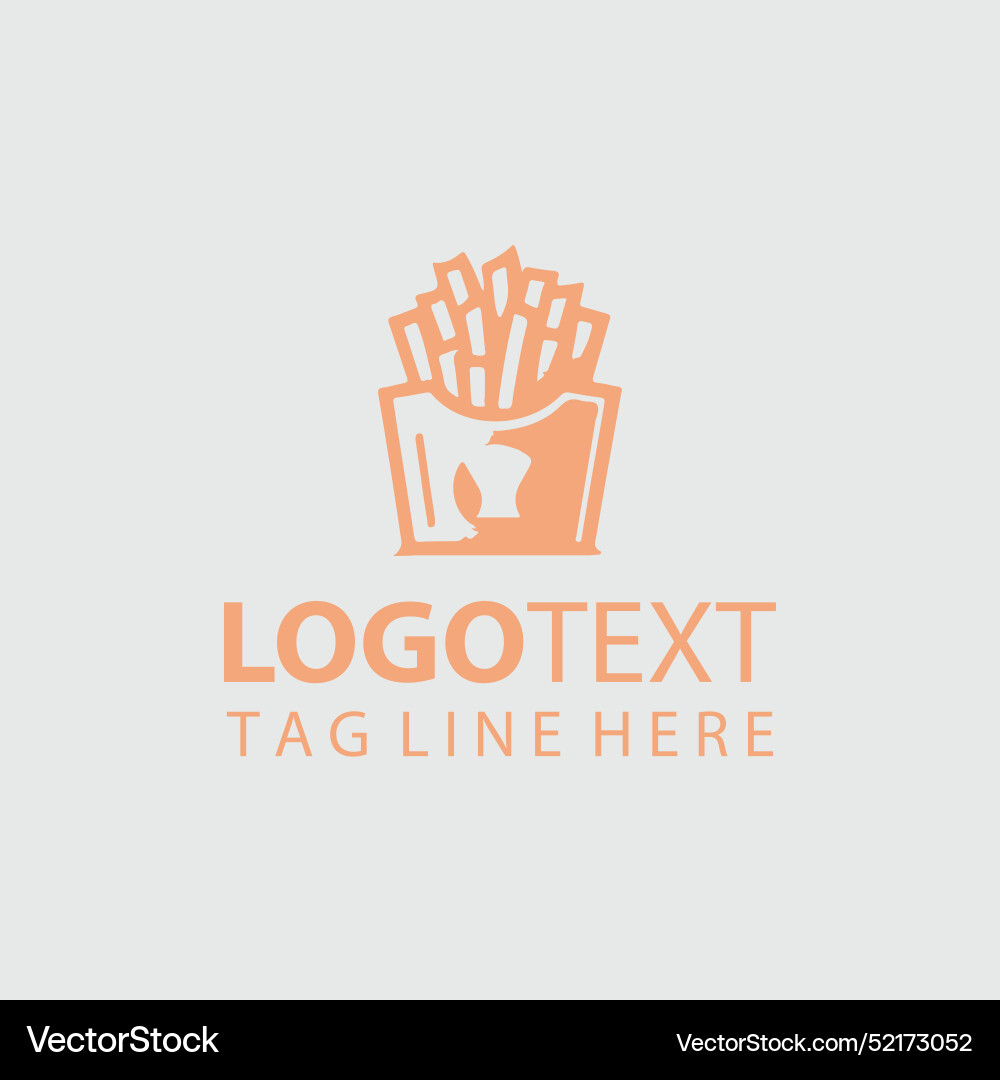 French fries logo Royalty Free Vector Image - VectorStock