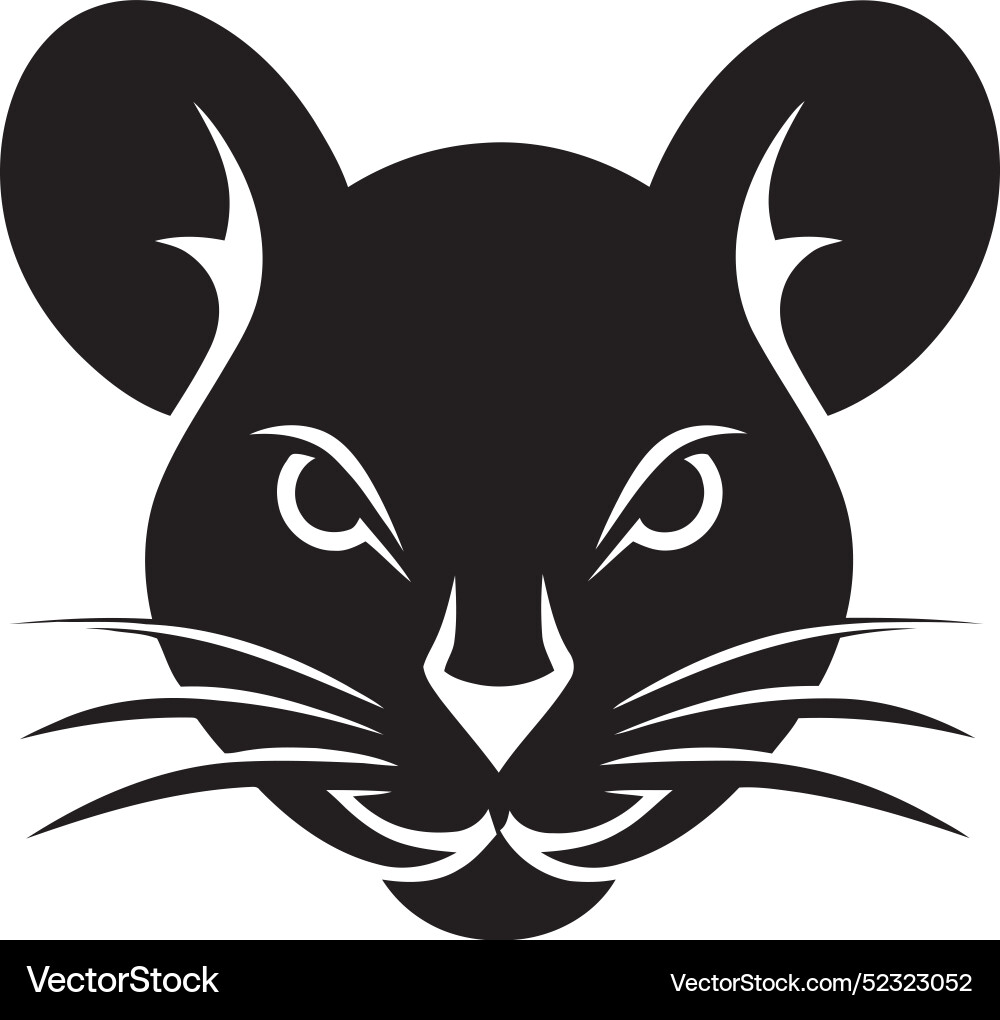 Graphical rodent black renderingsophisticated Vector Image