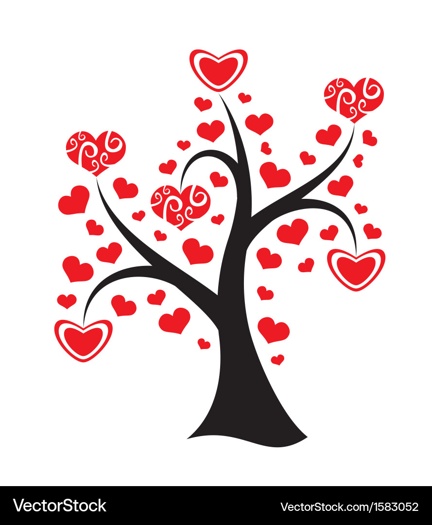 Love tree Royalty Free Vector Image - VectorStock