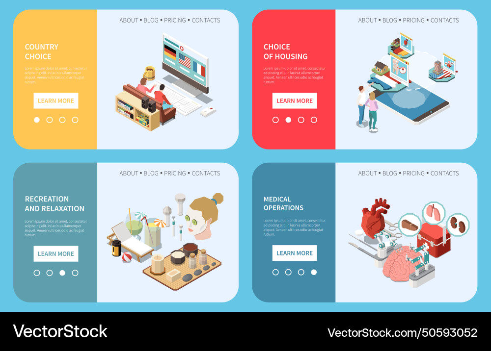 Medical tourism banners Royalty Free Vector Image