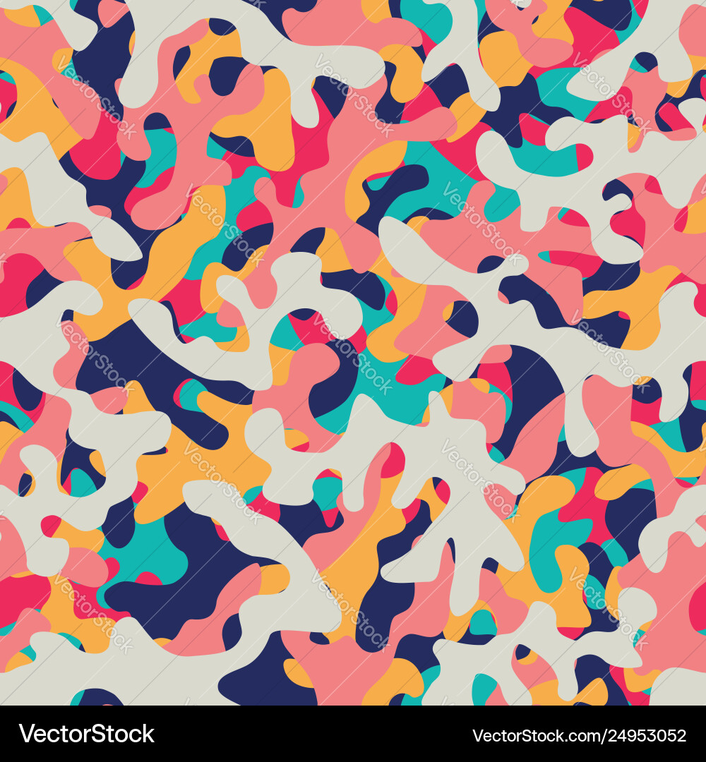 Multicolor Abstract Camo Pattern Royalty Free Vector Image