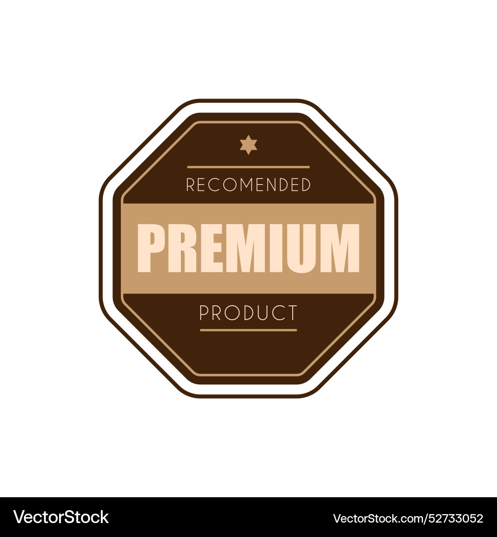 Premium product badge design element Royalty Free Vector