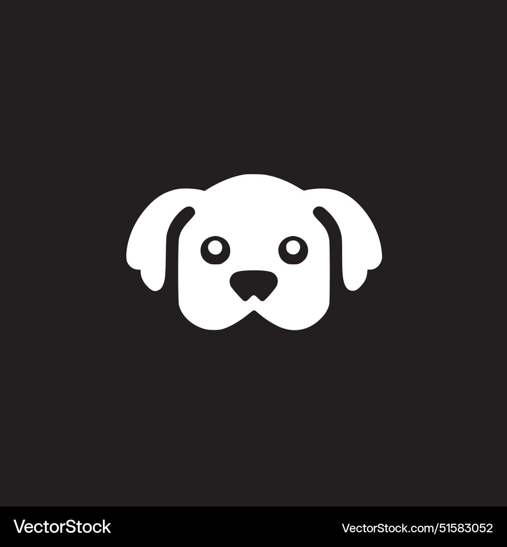 Puppy - minimalist and simple silhouette Vector Image
