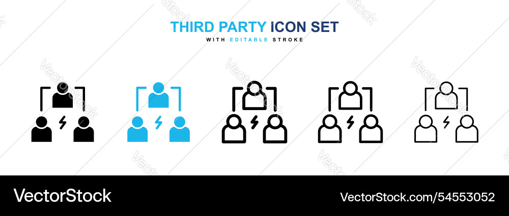 Third party icon Royalty Free Vector Image - VectorStock