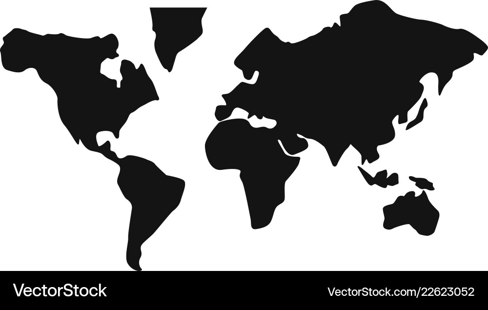 World Map Icon - Globe Royalty Free Vector Image