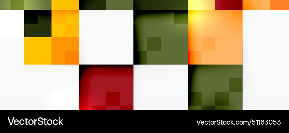 A close up of a colorful square pattern on a white