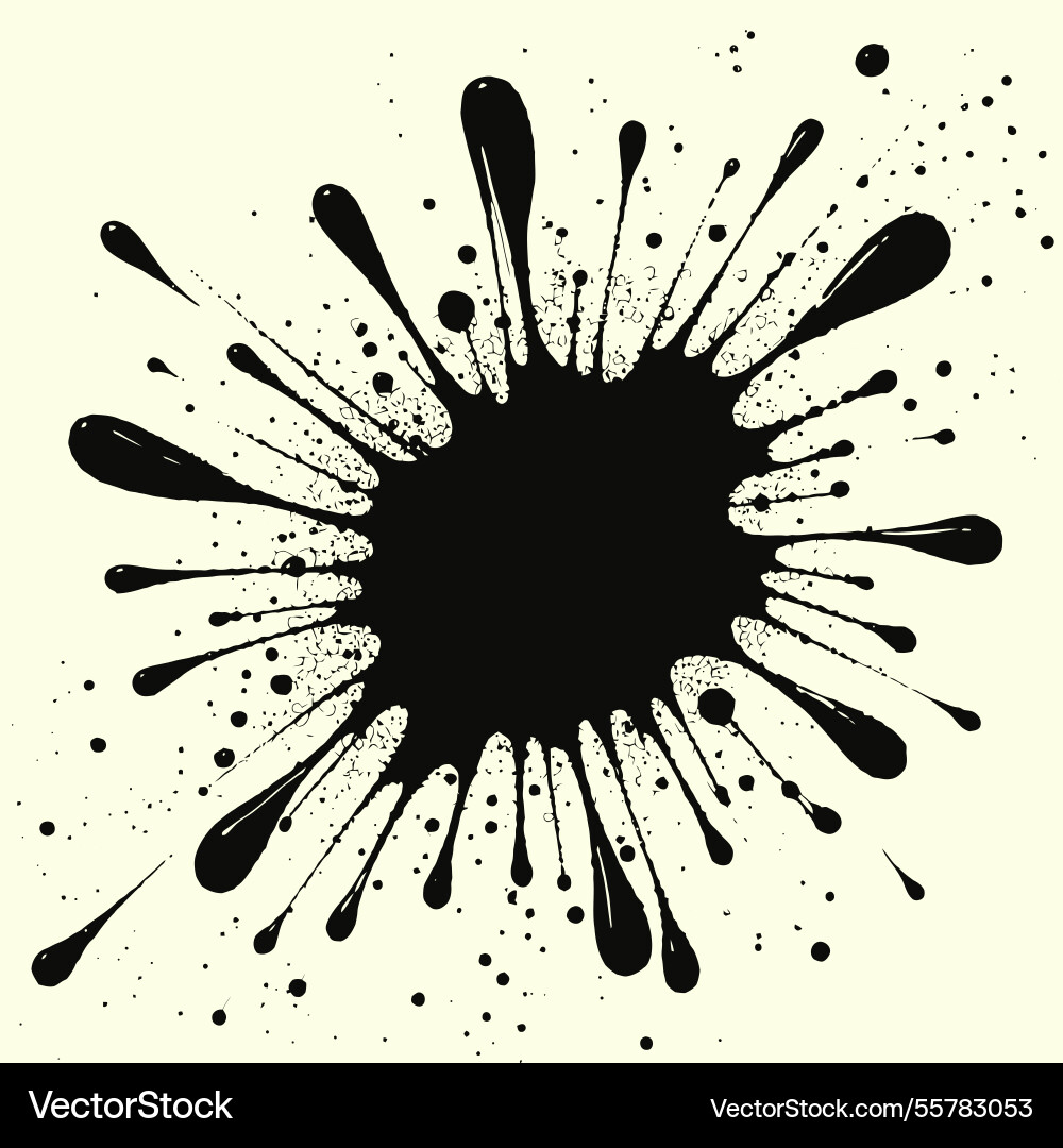 Abstract ink explosion artwork Royalty Free Vector Image