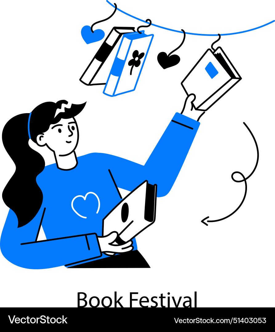 Book festival Royalty Free Vector Image - VectorStock