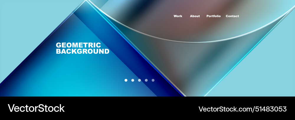 Circle triangle geometric web site page template Vector Image