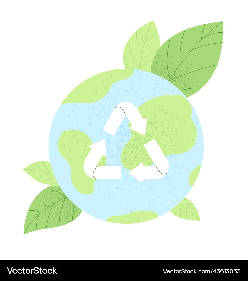 Clean planet earth caring for nature Royalty Free Vector