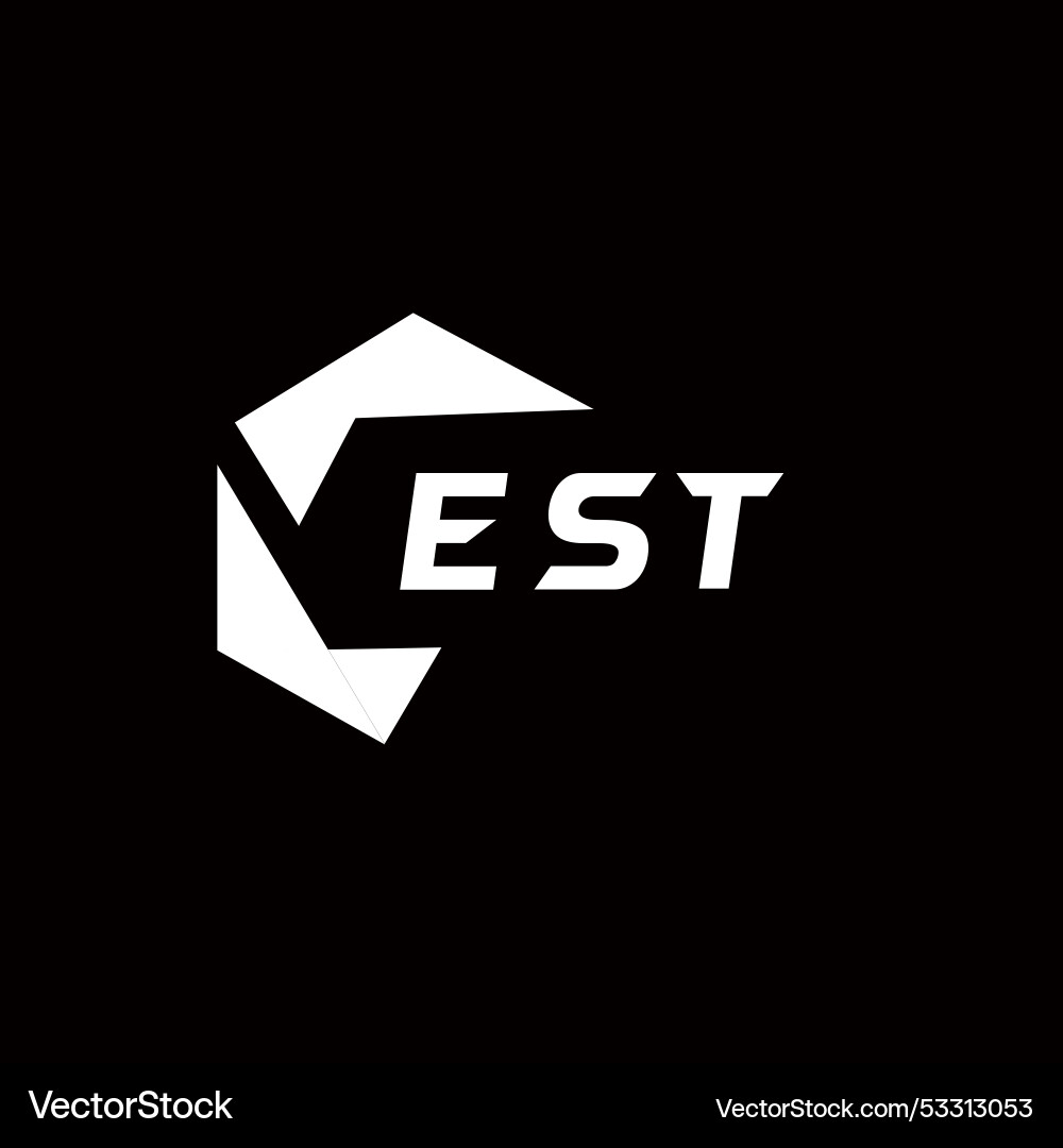 Est creative minimalist letter logo unique Vector Image