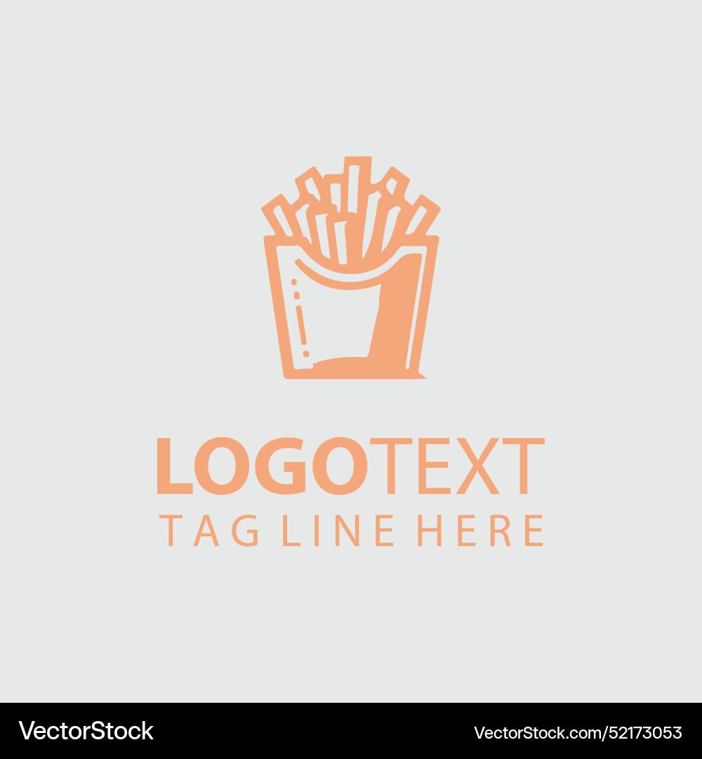French fries logo Royalty Free Vector Image - VectorStock