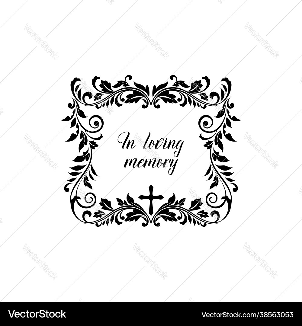 Memorial Lettering - Loving Memory Royalty Free Vector Image