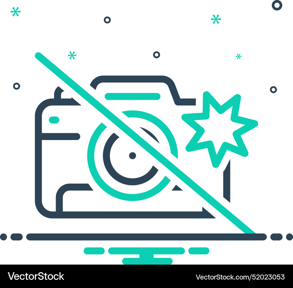 No flash Royalty Free Vector Image - VectorStock