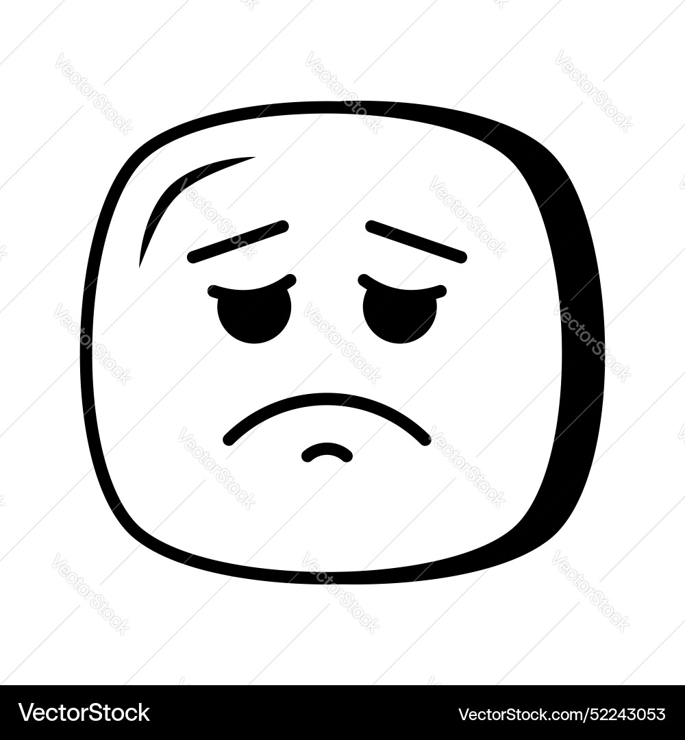 Sad Royalty Free Vector Image - VectorStock