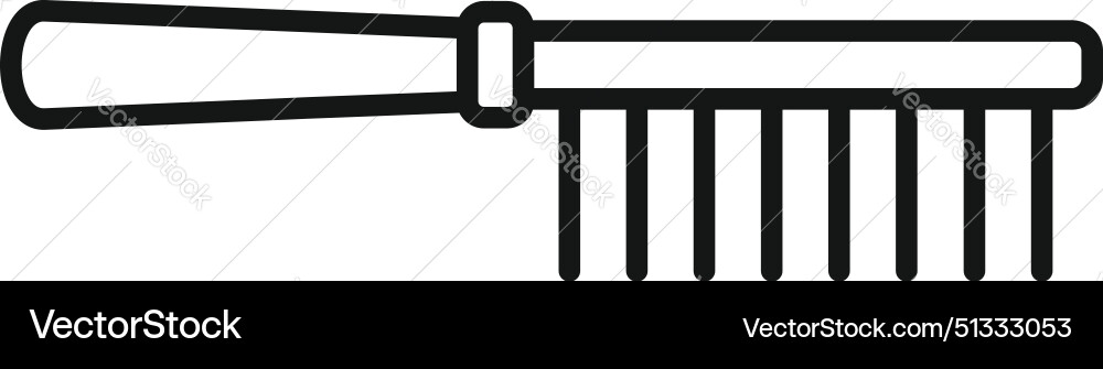 Simple black and white comb Royalty Free Vector Image