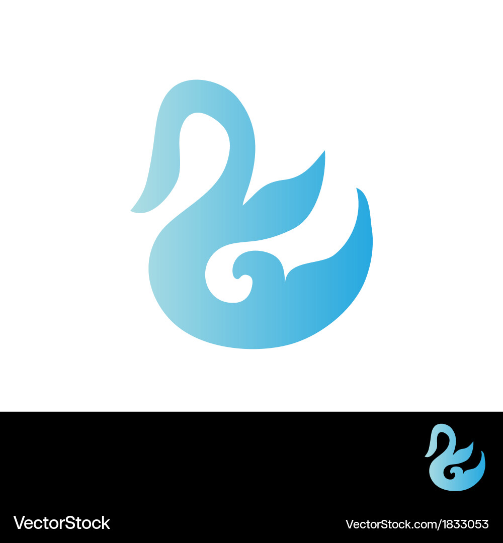 Swan symbol Royalty Free Vector Image - VectorStock