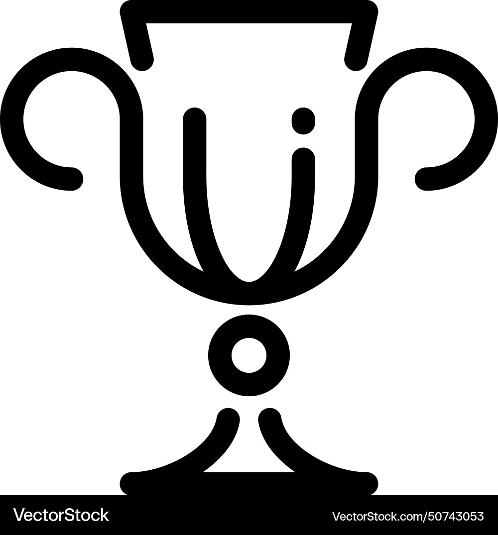 Trophy cup line icon champion victory symbol Vector Image