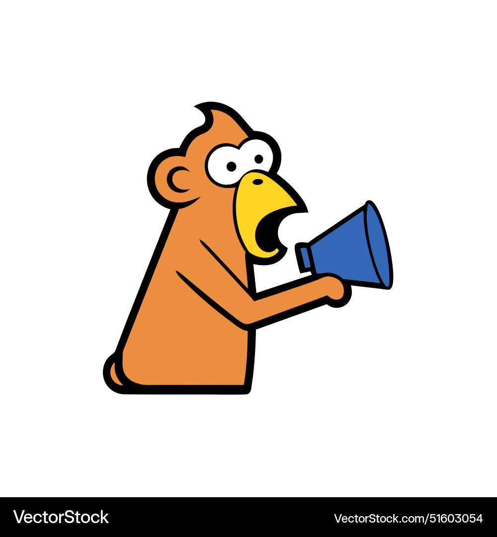 Baboon monkey knocks icon Royalty Free Vector Image