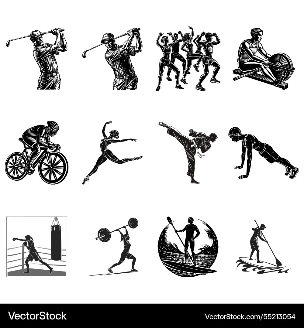 Fitness exercise Royalty Free Vector Image - VectorStock