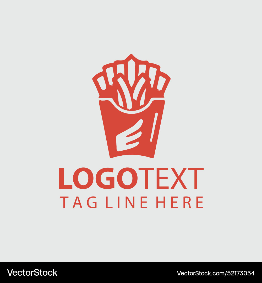 French fries logo Royalty Free Vector Image - VectorStock