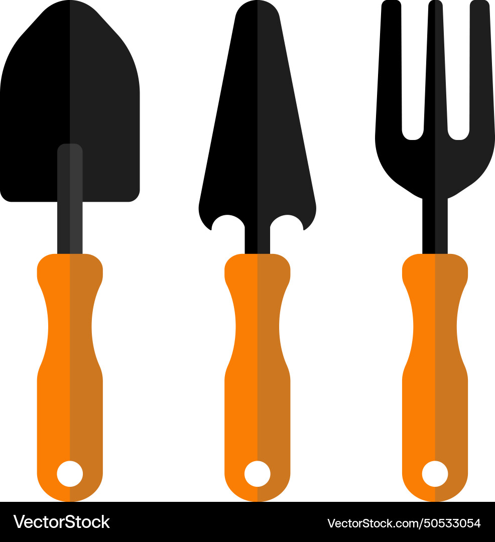 Garden hand tools set Royalty Free Vector Image